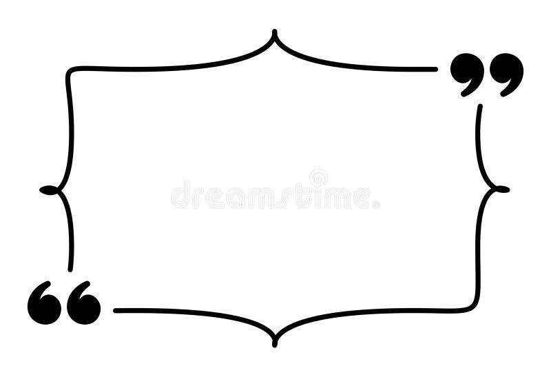 Decorative Quote Frame with Quotation Marks Stock Vector - Illustration ...