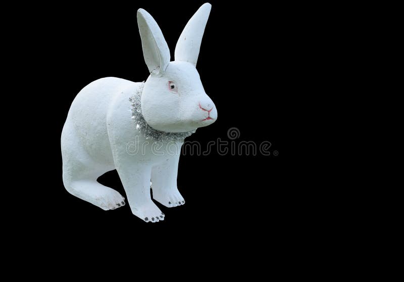Decorative Rabbit Sculpture, White Rabbit As a Festive Decoration, Ugly ...