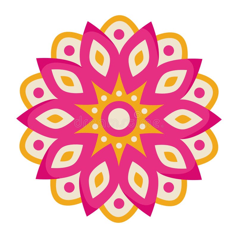 Decorative rangoli icon stock vector. Illustration of creative - 357597681