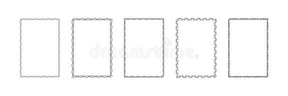 Decorative Rectangle Frames and Borders Set Vector Stock Vector - Illustration of elegant ...