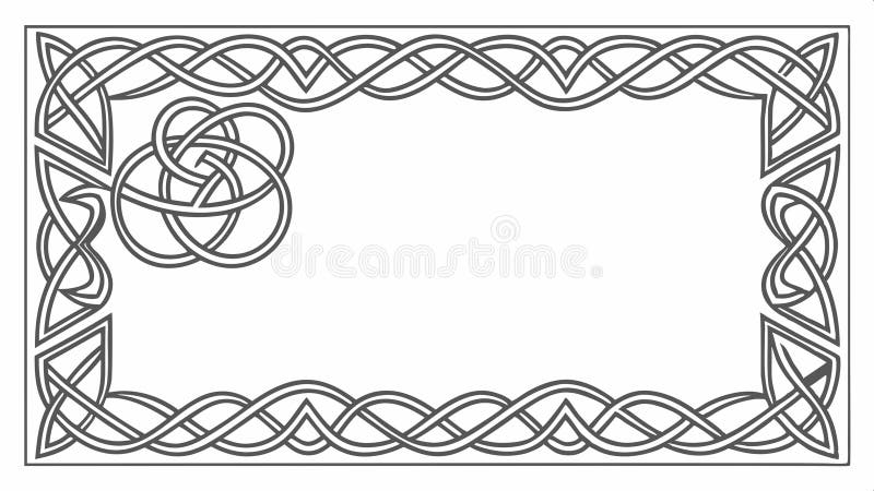 Decorative Rectangular Frame with a Celtic Knot Pattern Design Element Vector Design Generative ...
