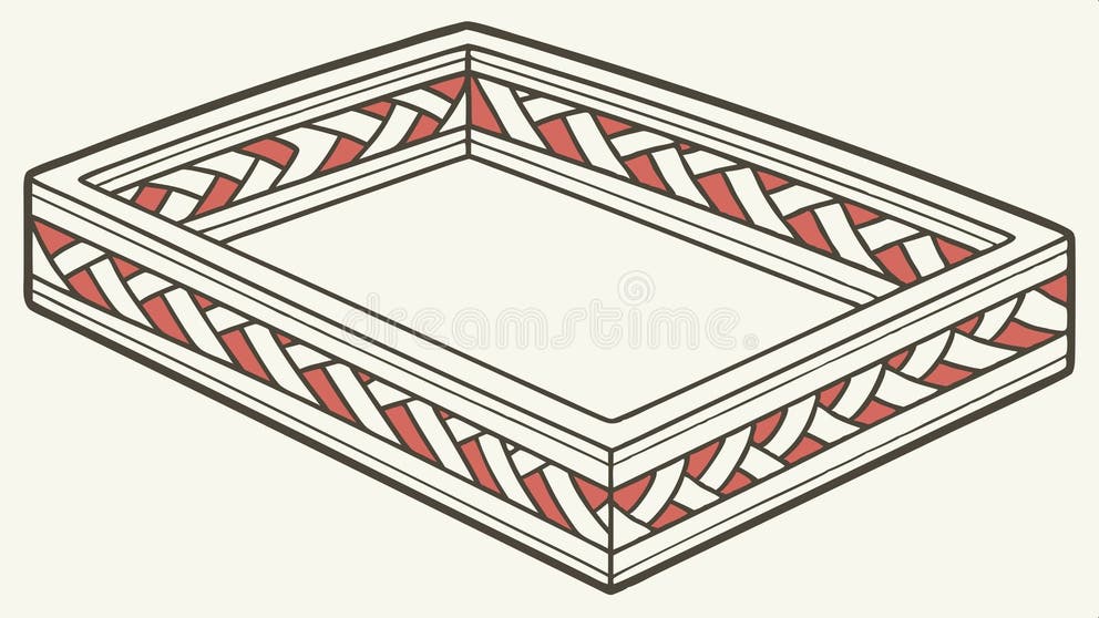 Decorative Rectangular Frame with Repeating Pattern Border Vector ...