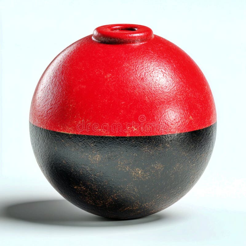 Decorative Red and Charcoal Sphere for Home Decor and Art Projects ...