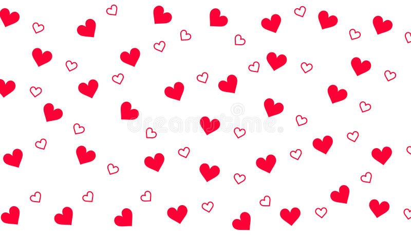 Decorative Red Love Heart Pattern Wallpaper for Textile Print Stock ...