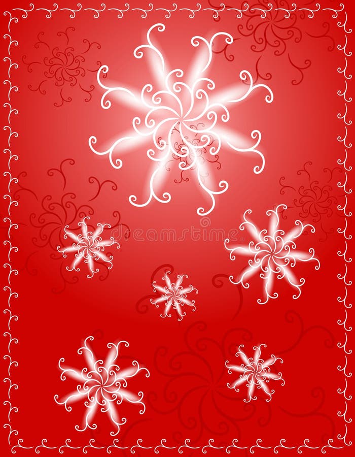 Decorative Red Snowflake Background Picture. Image: 3655485