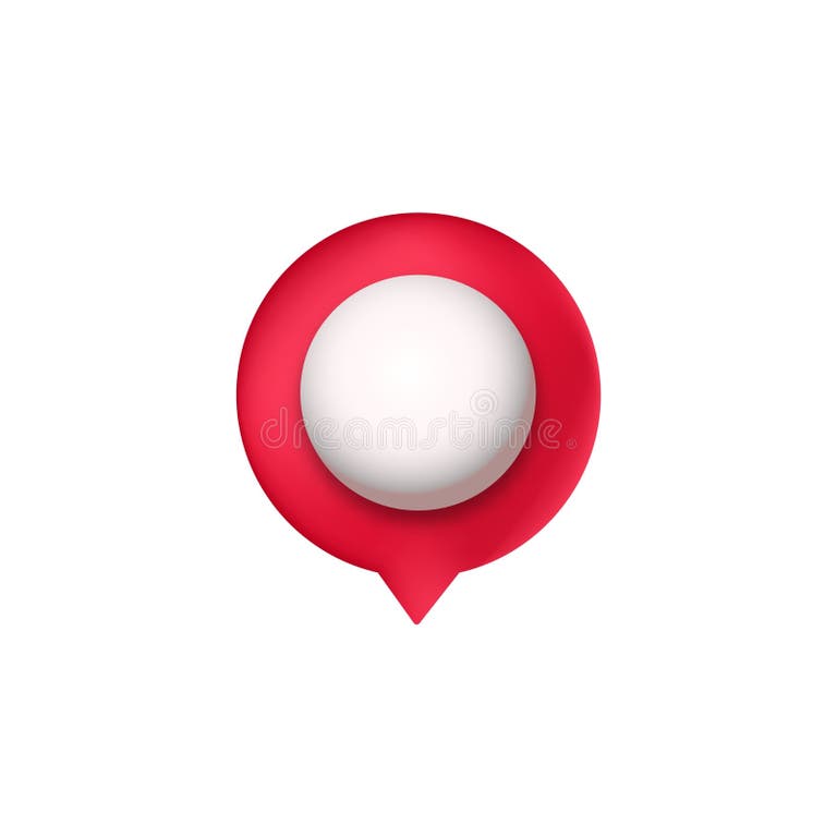 Decorative Red and White Target Shaped 3d Circular Pointer with Vibrant ...