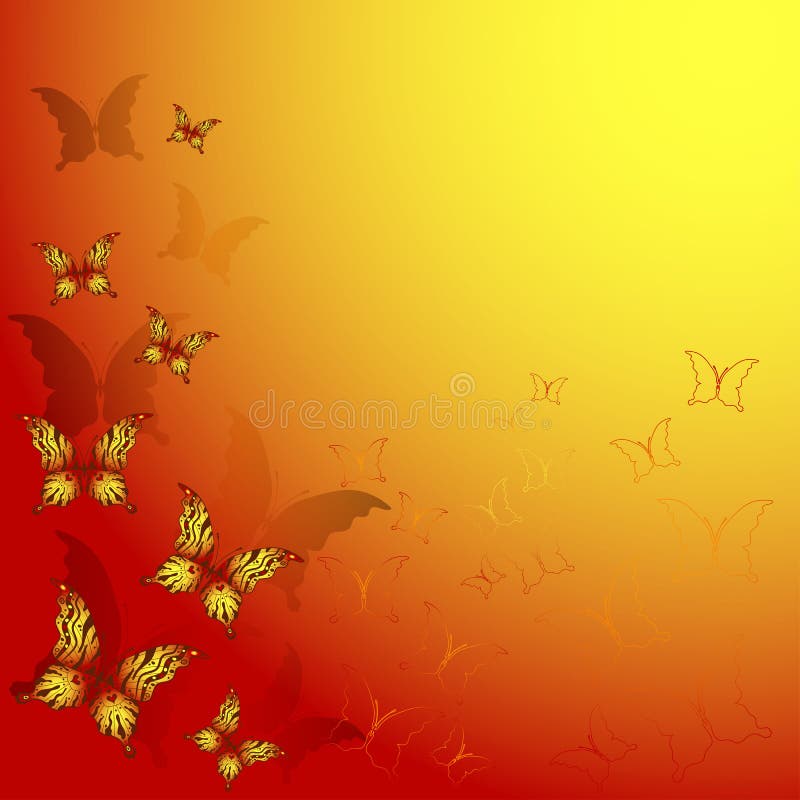 Decorative Red-yellow Frame Stock Vector - Illustration of copy, curve ...