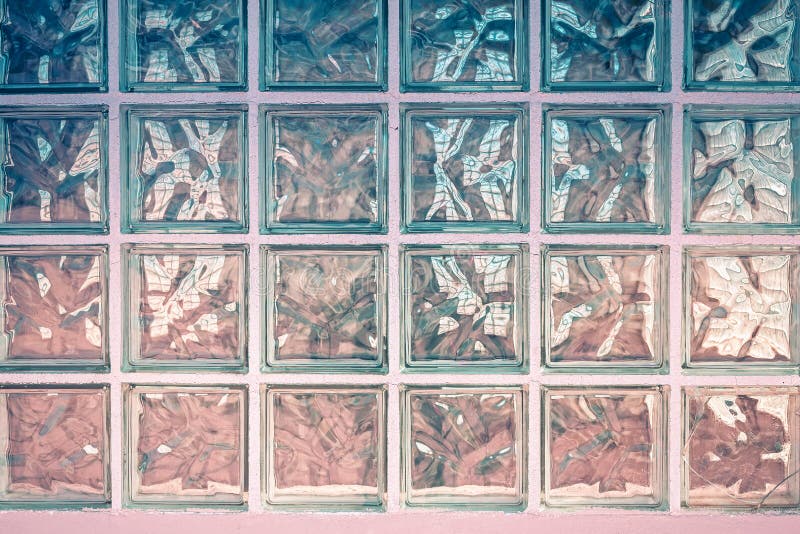 Decorative Reflections on Glass Blocks. Pattern Background Stock Image ...