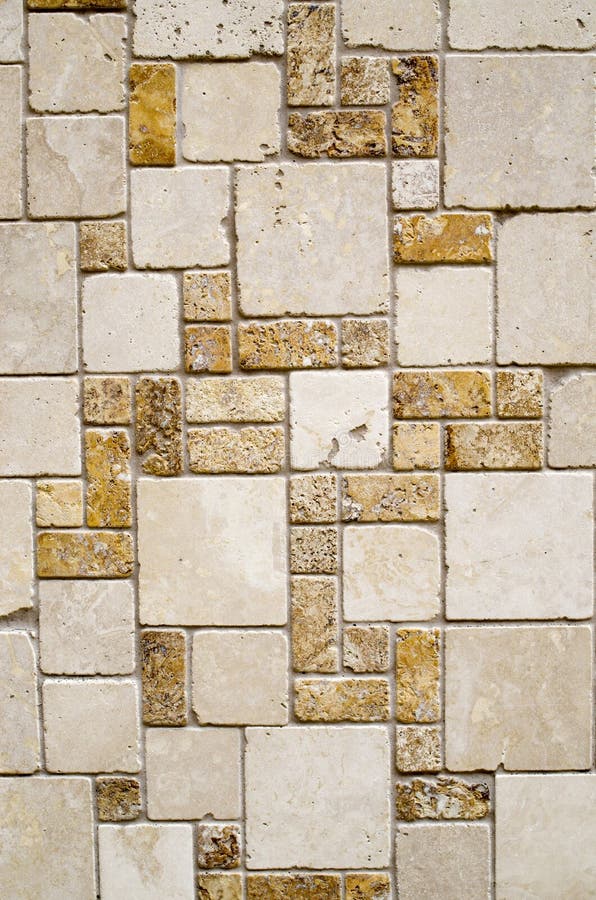 Decorative Relief Cladding Slabs Imitating Stones Closeup Stock Photo ...