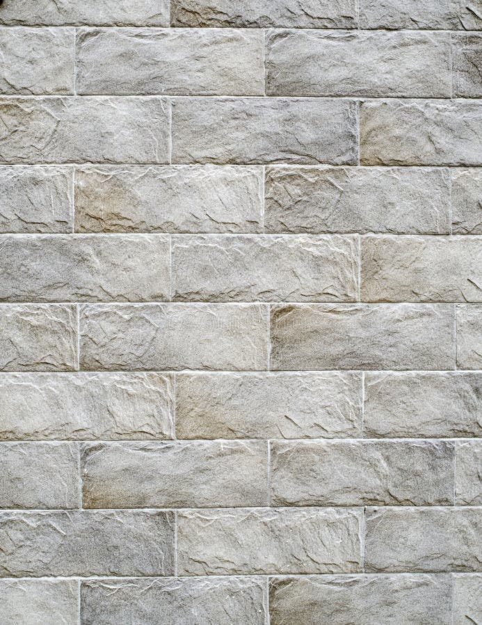 Decorative Relief Cladding Slabs Imitating Stones on Wall Stock Photo ...