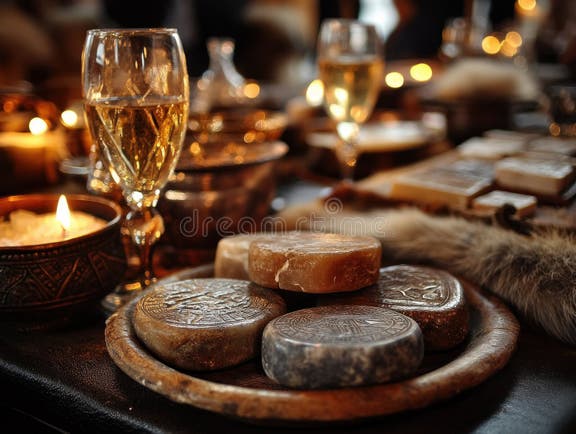 A Decorative Representation of Pagan Yule Celebrations Stock Photo ...