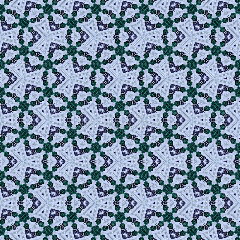 Decorative Retro Border Continuous Pattern in Blue Hexagonal Elements ...