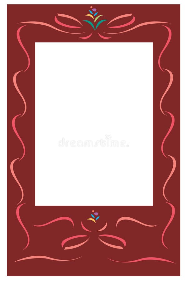 Decorative ribbon border stock illustration. Illustration of design ...