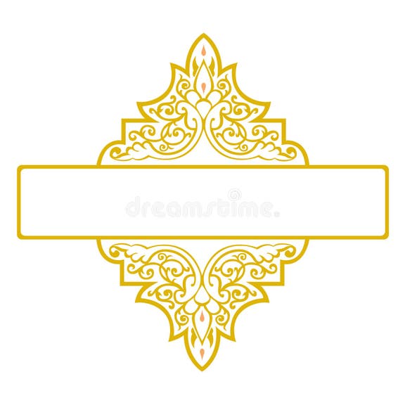 Decorative Ribbon Border Frame Stock Vector - Illustration of blank ...