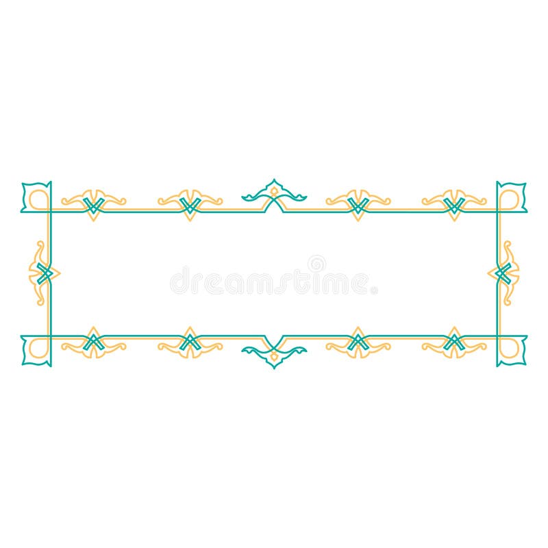 Decorative Ribbon Border Frame Stock Vector - Illustration of decor ...