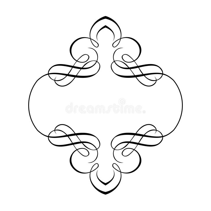 Decorative Ribbon Border Frame Stock Vector - Illustration of antique ...