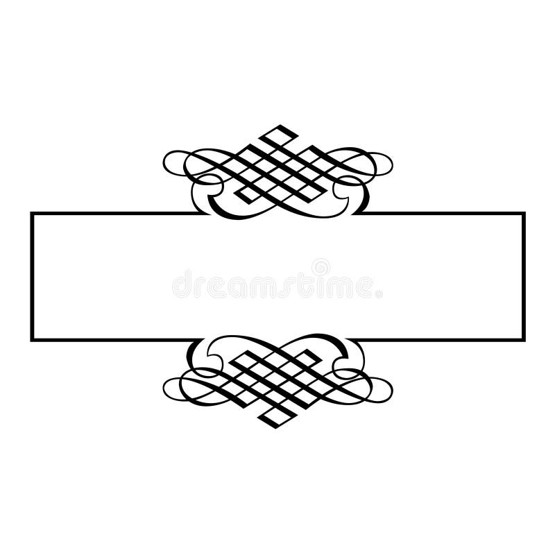 Decorative Ribbon Border Frame Stock Vector - Illustration of beautiful ...