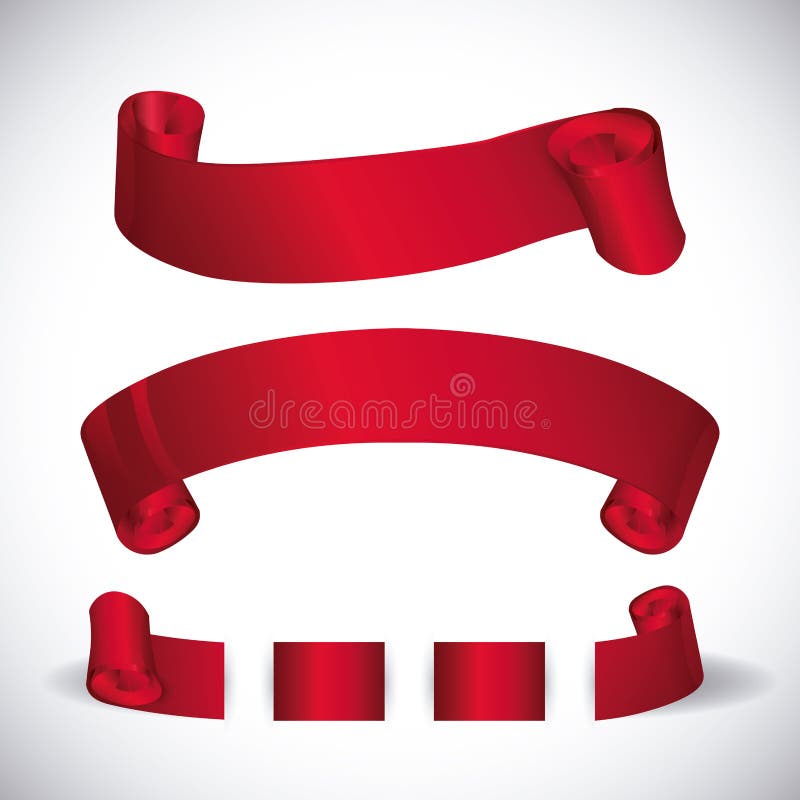 Decorative ribbon design. stock vector. Illustration of paper - 58470438