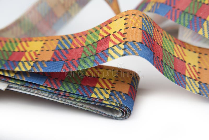 Decorative Ribbon with Intricate Geometric Patterns Stock Photo - Image ...