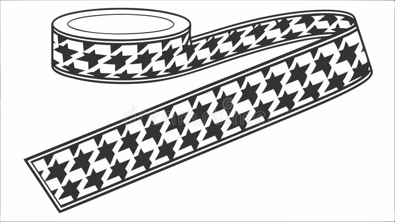 Decorative Ribbon Pattern, Fabric Trim and Textile Design Vector Design ...