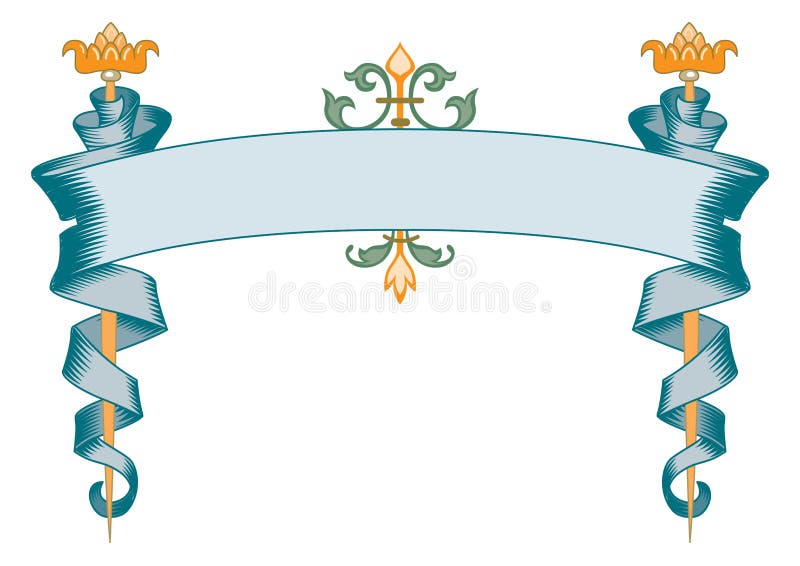 Ribbons Banners Frames Illustration Vector Stock Vector - Illustration ...