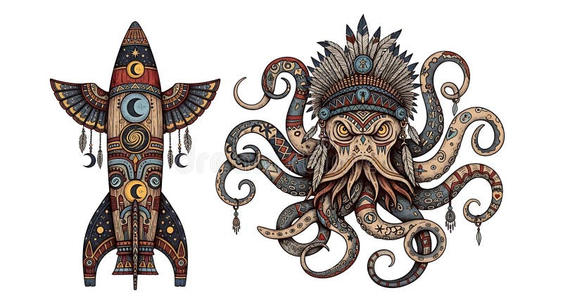 Native American Moon Symbol Stock Illustrations – 596 Native American ...