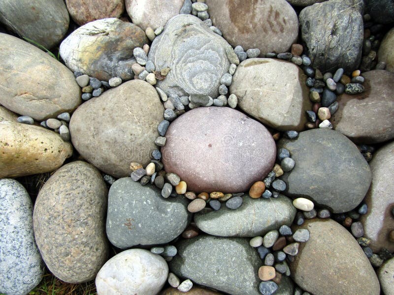 Decorative Rocks Stone Surface. Texture of Ballast Rock Bed Stock Image ...