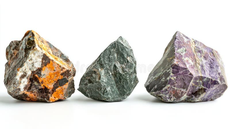 Decorative Rocks Isolated on White Background Stock Illustration ...