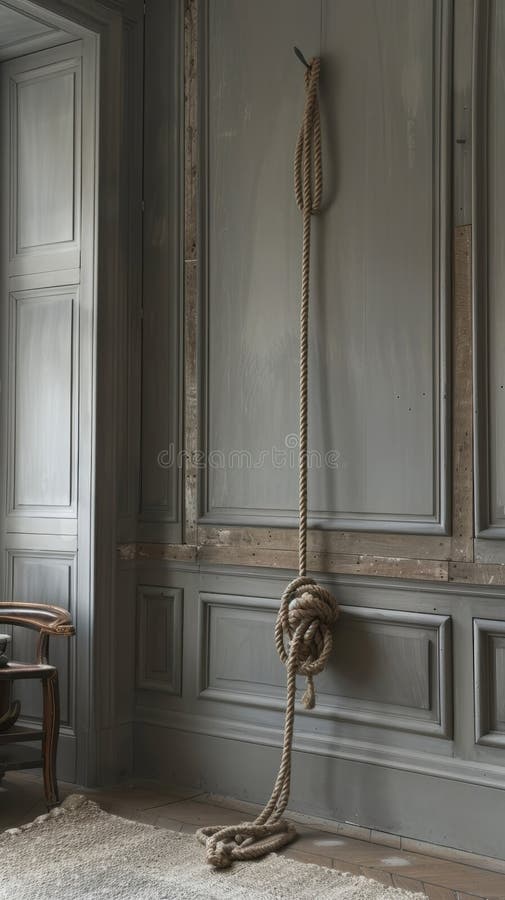 Decorative Rope Drapes Gracefully from the Wall, Enhancing the Charm of ...