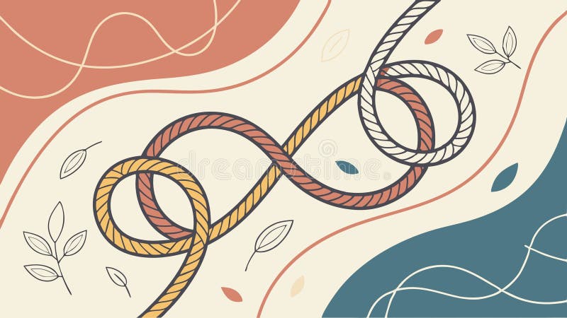 Decorative Rope Knot Design Element, Vector Design Generative AI Stock ...