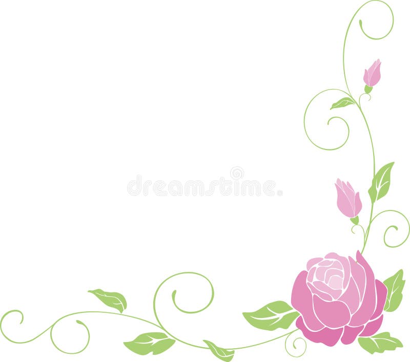 Decorative rose stock vector. Illustration of isolated - 44148731