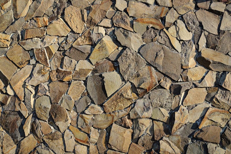 Decorative Rough Stone Wall Stock Photo - Image of concrete, lining ...