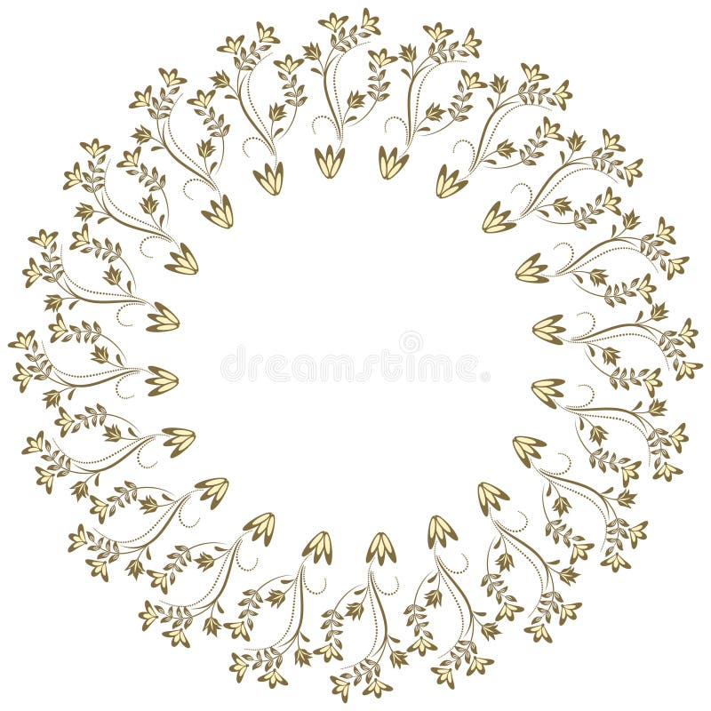 Decorative round frame stock vector. Illustration of decorative - 16578148