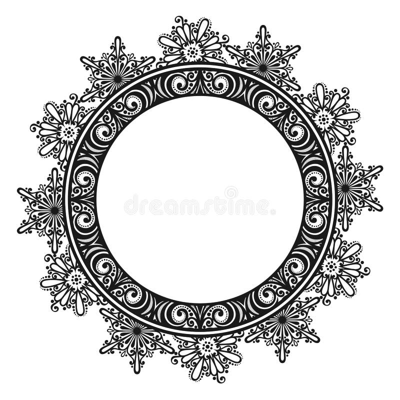 Decorative Round Frame stock vector. Illustration of element - 34856075 Decorative Round Frame stock vector. Illustration of element - 34856075