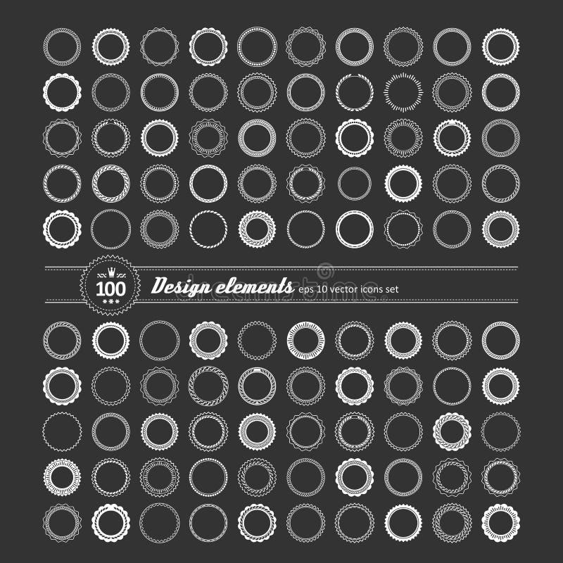 Decorative Round Frame and Label Stock Vector - Illustration of border ...