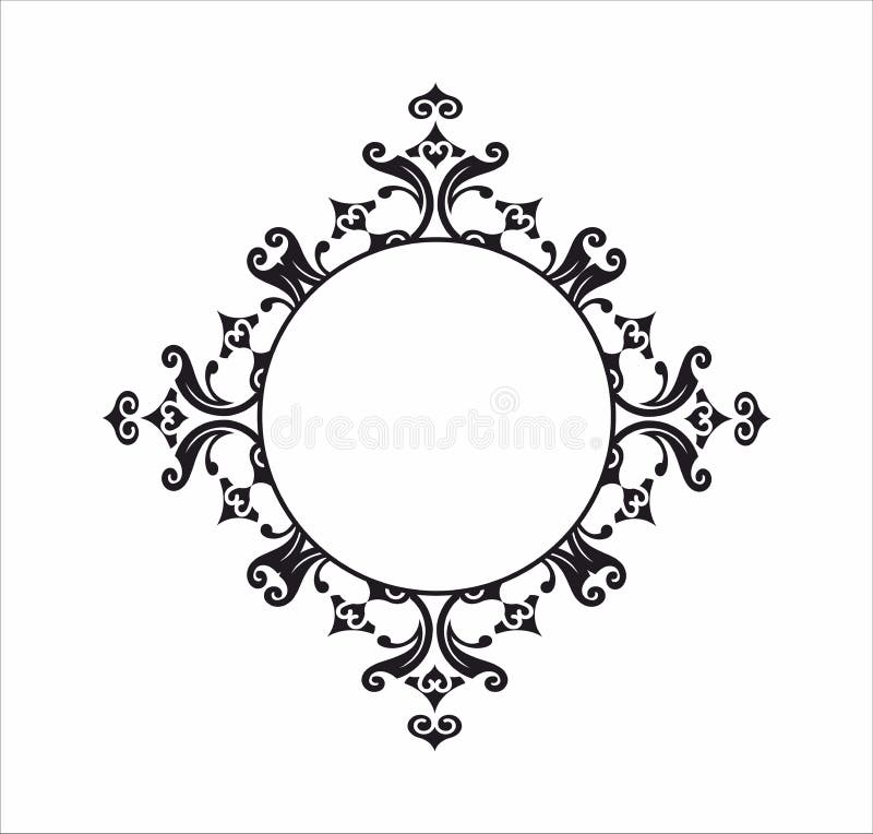 Decorative Round Frame Pattern Stock Vector - Illustration of ...