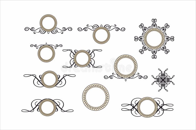 Decorative round frames stock vector. Illustration of curl - 70310187