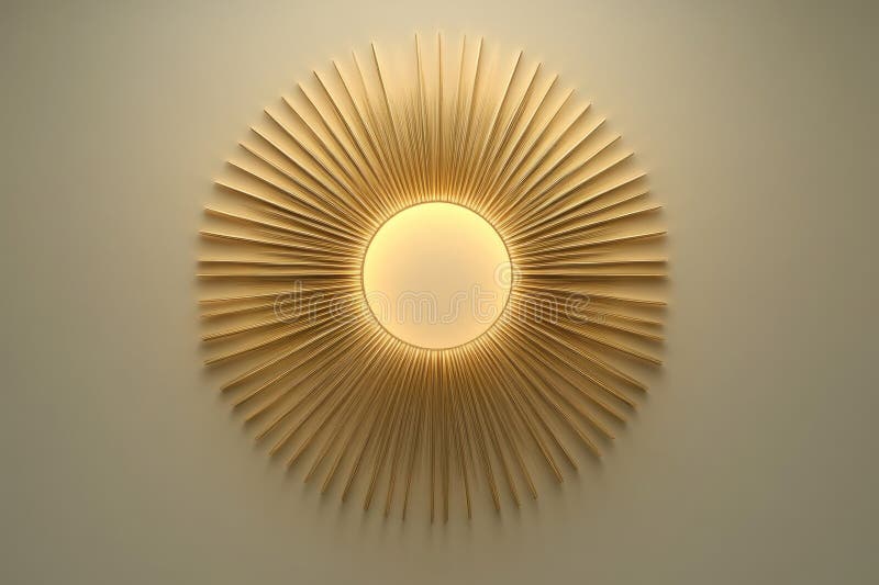 Decorative Round Mirror with Sunbeam Design in a Modern Setting ...