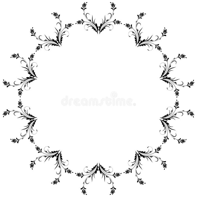 Decorative round ornament stock vector. Illustration of tendril - 16702311
