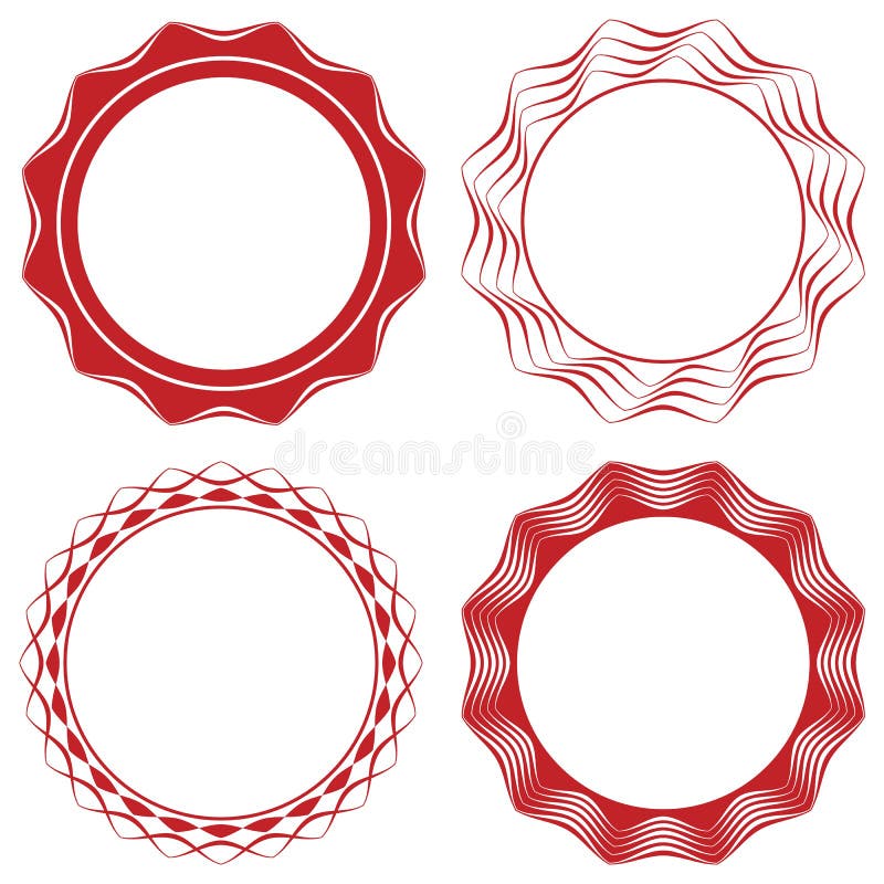 Geometric Circular Ornaments Set of Vector Patterns. Stock Vector ...