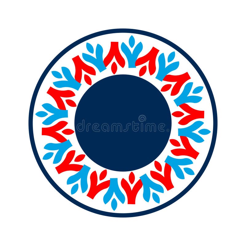 Decorative Round Unity Mandala Design. Stock Vector - Illustration of ...