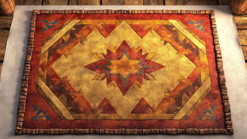Authentic Southwestern Native American Style Rug, Geometric Pattern ...