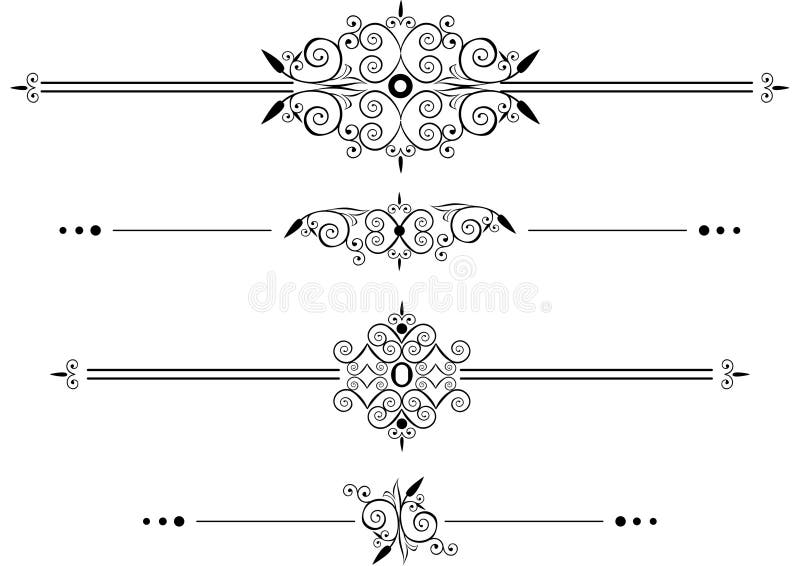 Ornamental rule lines stock vector. Illustration of divider - 40011872
