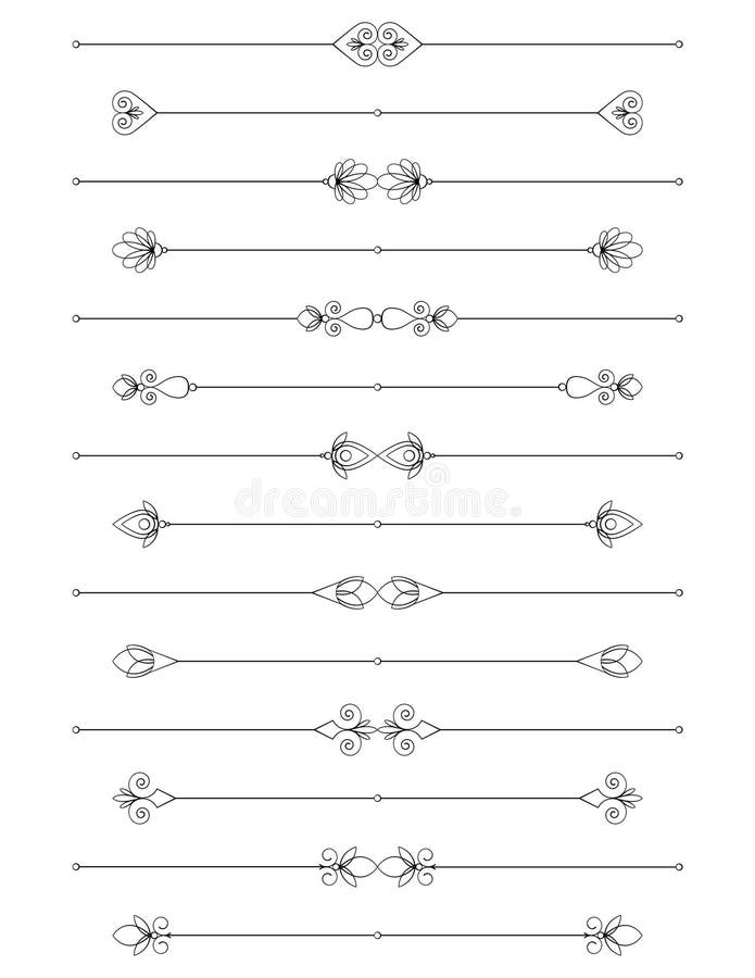 Decorative Line Set stock vector. Illustration of border - 20118386