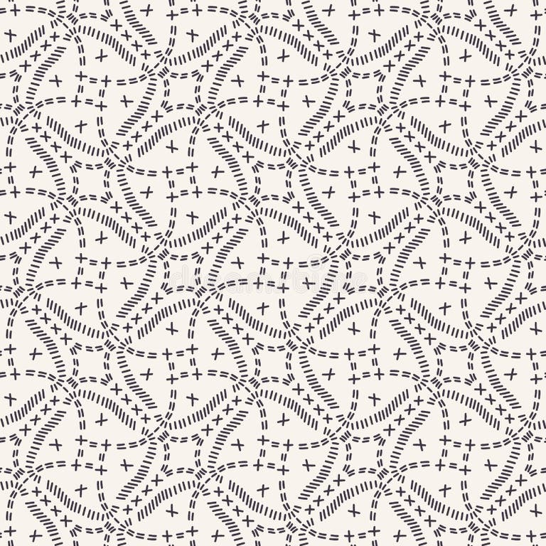 Decorative Running Stitch Embroidery Pattern Stock Illustrations – 138 ...