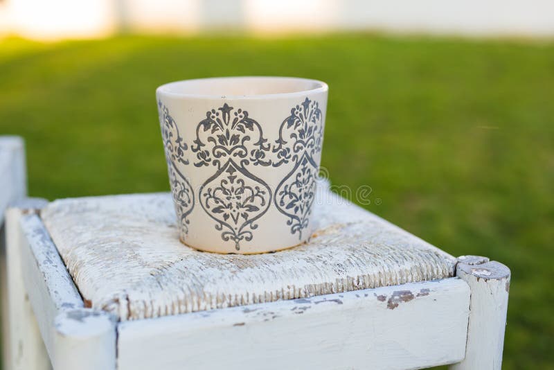 Decorative Rusty Pot without Plant Outdoor. Concept of Garden Decor ...