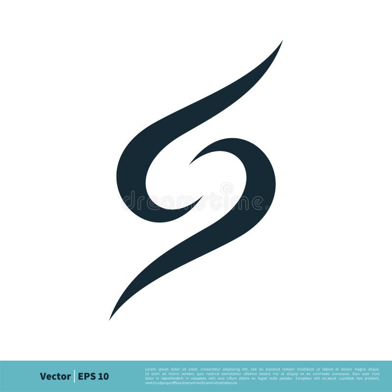 Decorative S Letter Swoosh Icon Vector Logo Template Illustration ...