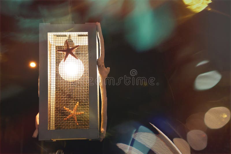 Decorative Sailor Lamp with Marin Objects Hanging from the Ceiling ...