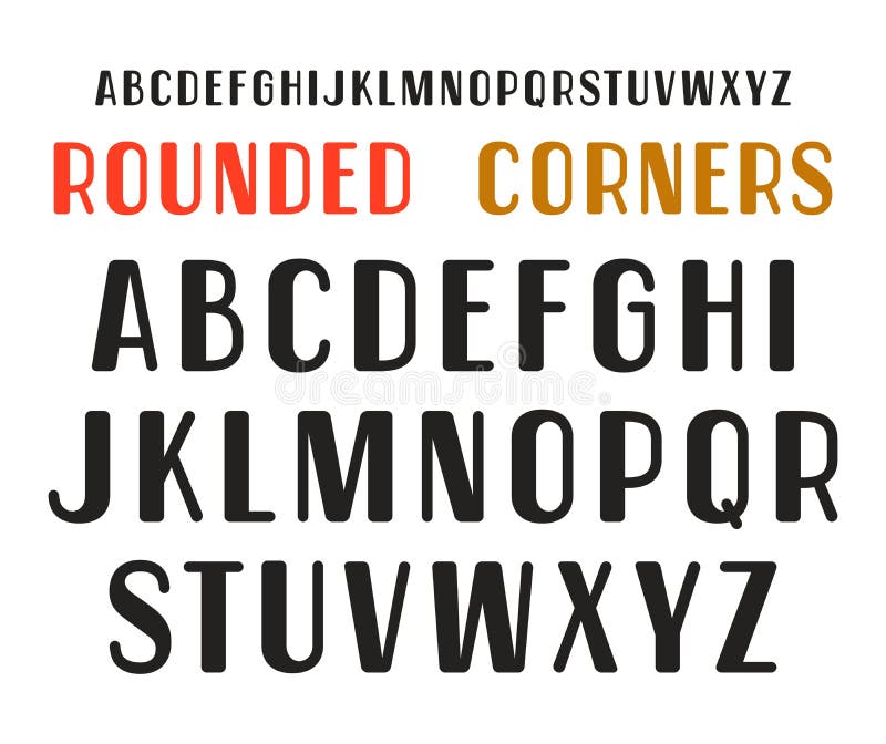 Rounded Decorative Typeface Stock Illustrations – 1,166 Rounded ...
