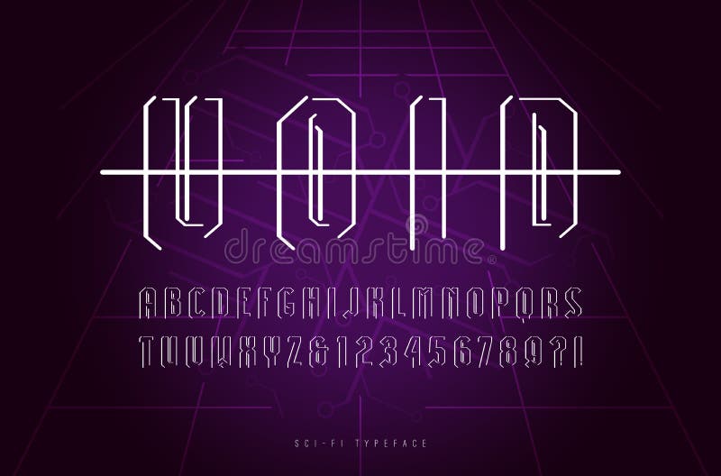 Decorative Sans Serif Font in Space Style Stock Vector - Illustration ... Decorative Sans Serif Font in Space Style Stock Vector - Illustration ...